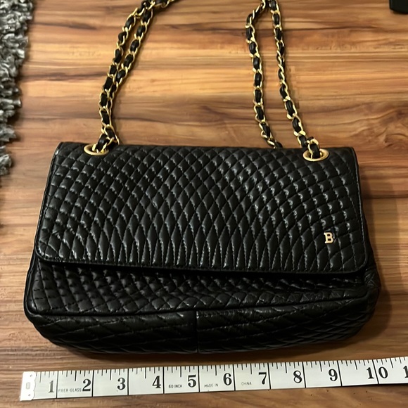 Bally | Bags | Authentic Bally Quilting Leather Chain Shoulder Cross Body Bag Black Vintage ...